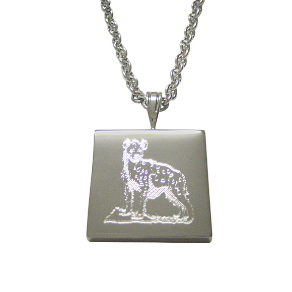 Kiola Designs | Jewelry | Silver Toned Etched Hyena Pendant Necklace ...